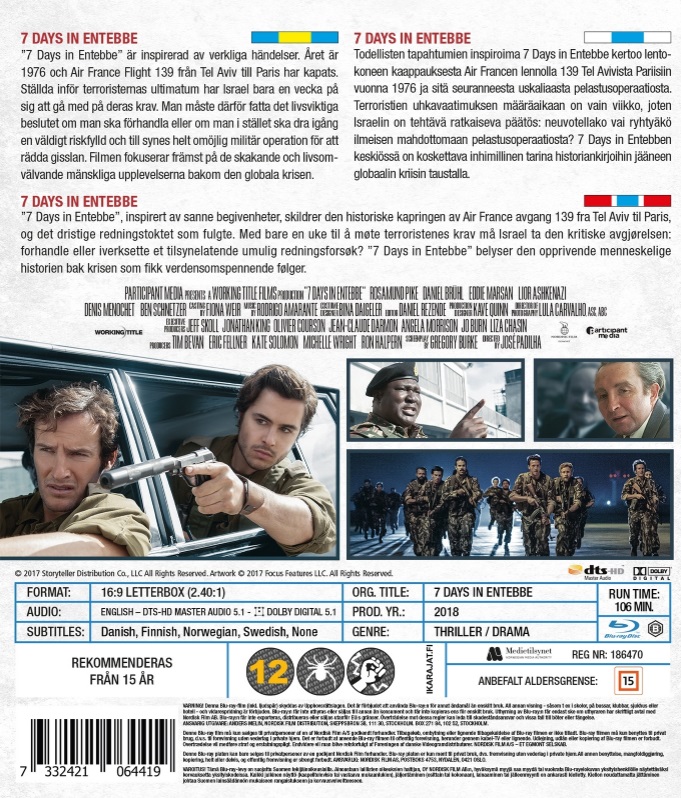 7 Days In Entebbe Blu Ray