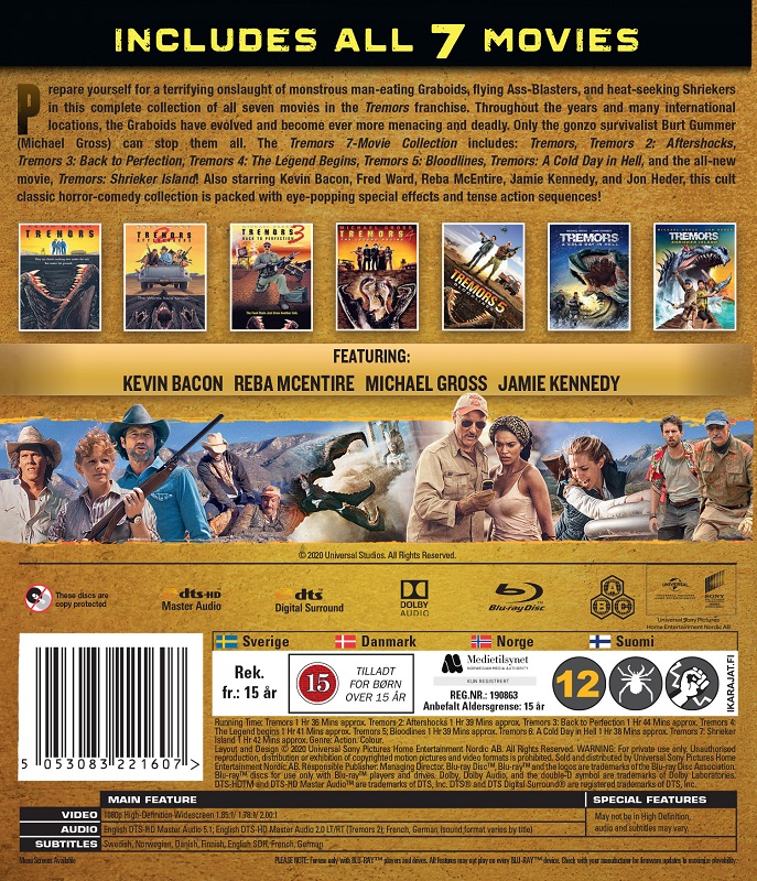 Tremors 7 Movie Collection Blu Ray - Boksit ja TV sarjat - Future Movie ...