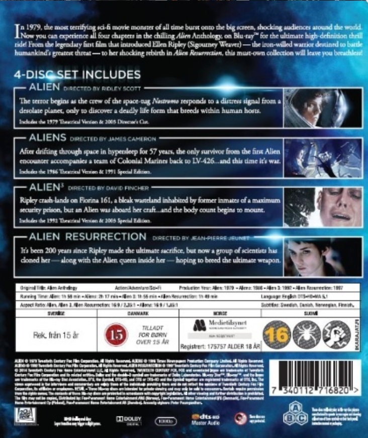 Alien Anthology Blu Ray - Blu Ray - Future Movie Shop
