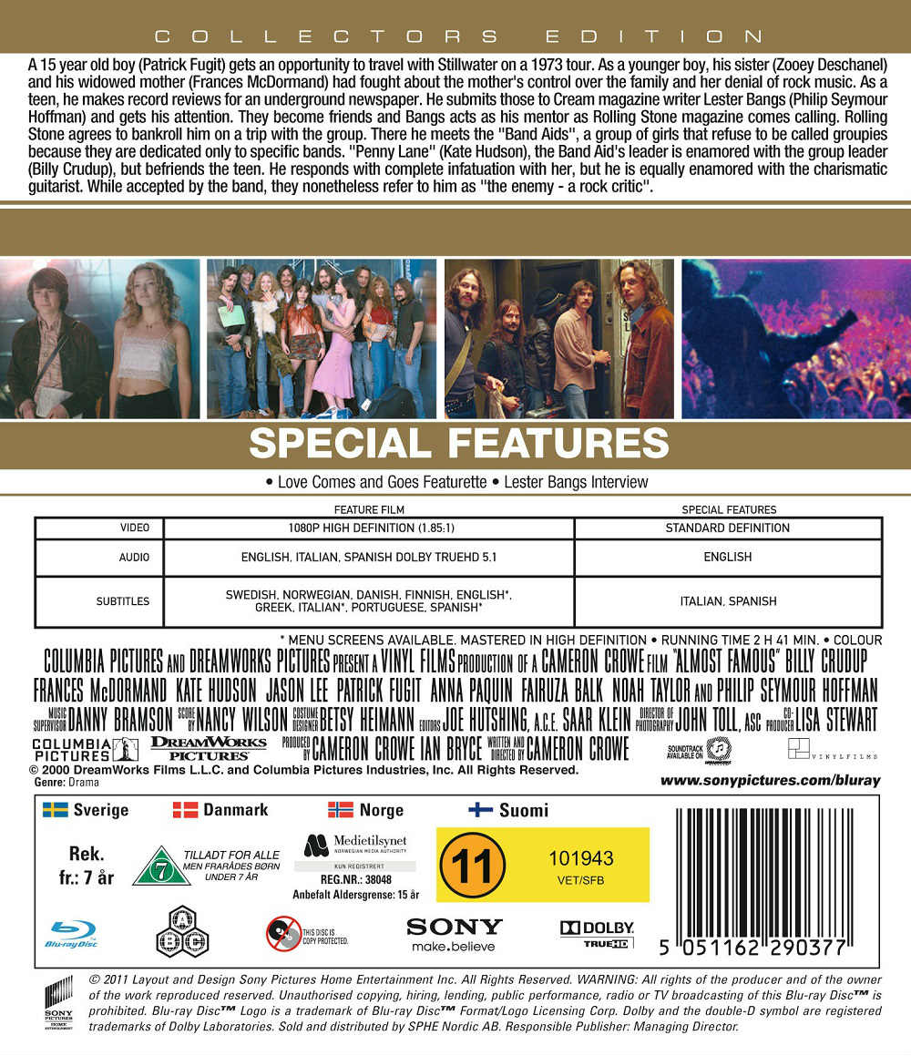 Almost Famous Dvd Cover