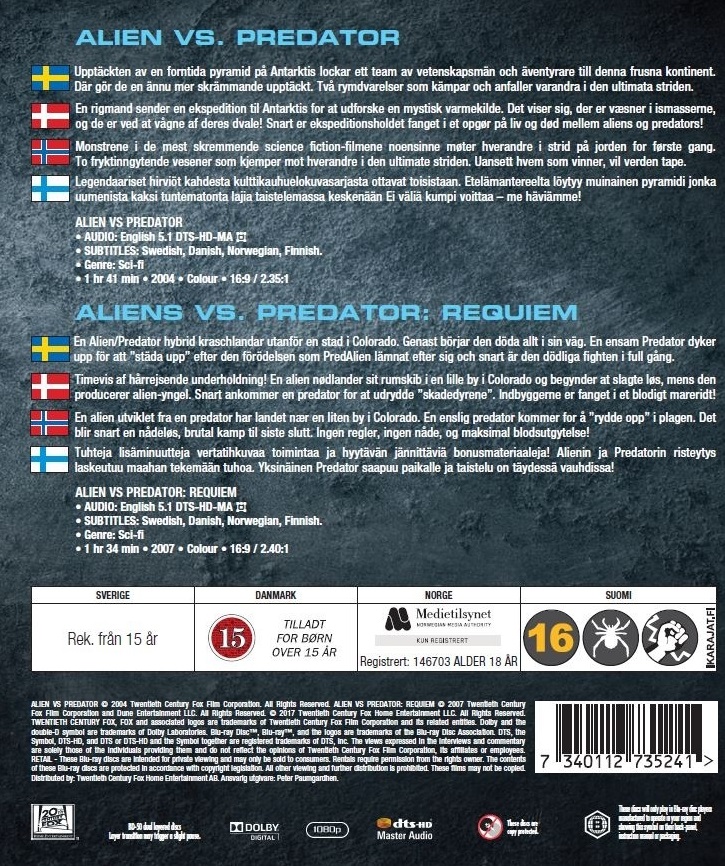 Alien vs. Predator Blu Ray