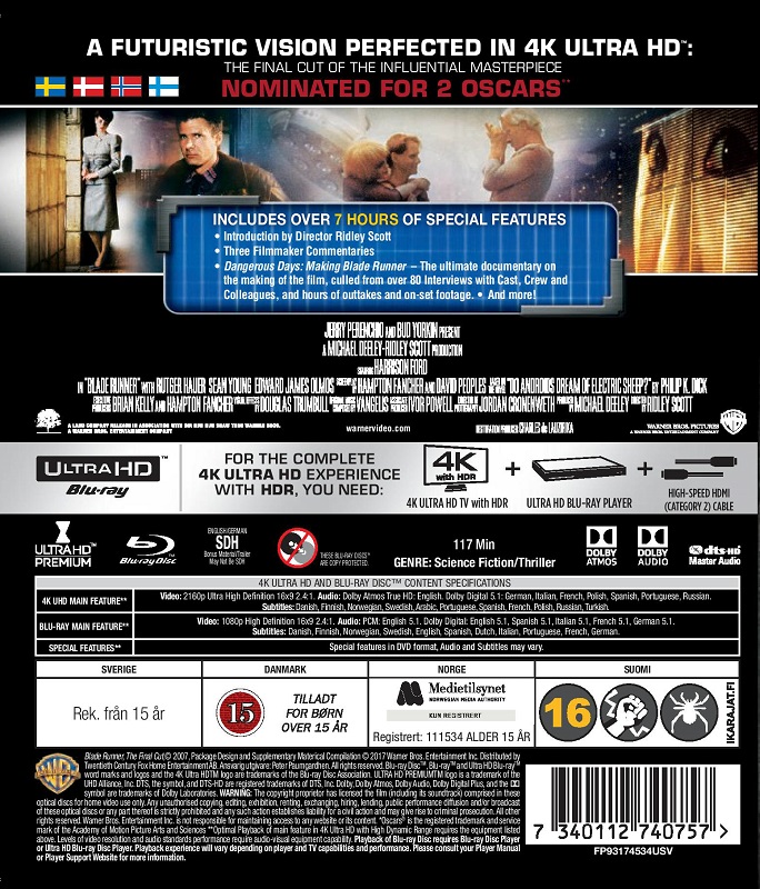 Blade Runner Final Cut 4K UHD + Blu Ray - 4K UHD - Future Movie Shop