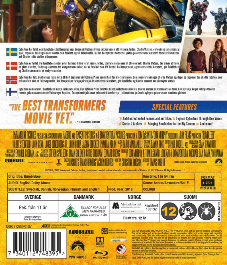 Bumblebee Blu Ray - Blu Ray - Future Movie Shop