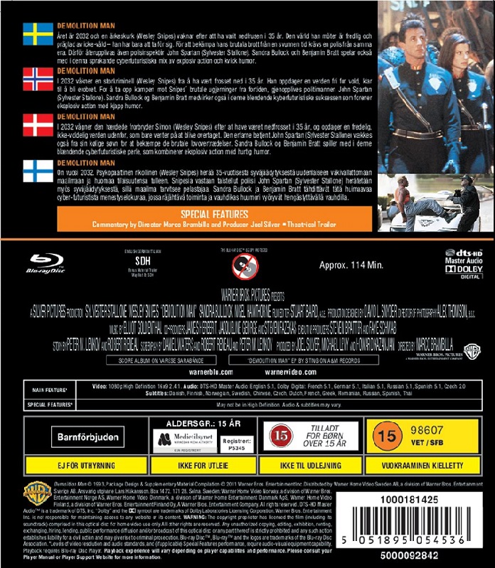 Demolition Man Blu Ray - Blu Ray - Future Movie Shop