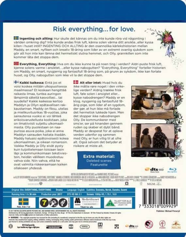 Everything, Everything Blu Ray