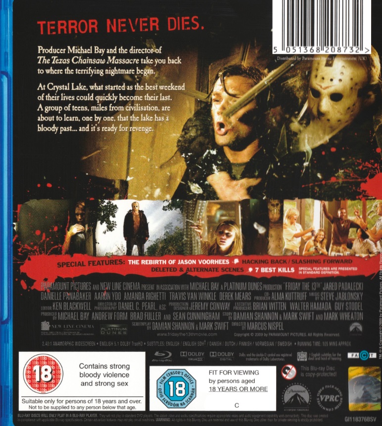 Friday the 13th Extended Cut Blu Ray