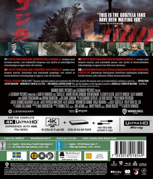 Godzilla (2014) 4K UHD + Blu Ray - 4K UHD - Future Movie Shop