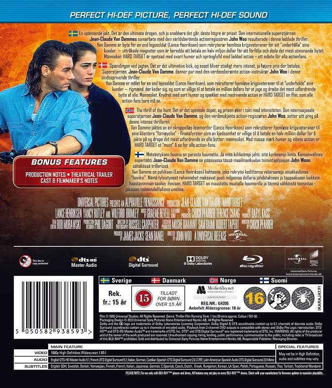 Hard Target Blu Ray - Blu Ray - Future Movie Shop