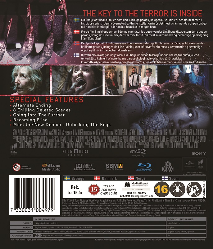Insidious The Last Key Blu Ray - Blu Ray - Future Movie Shop