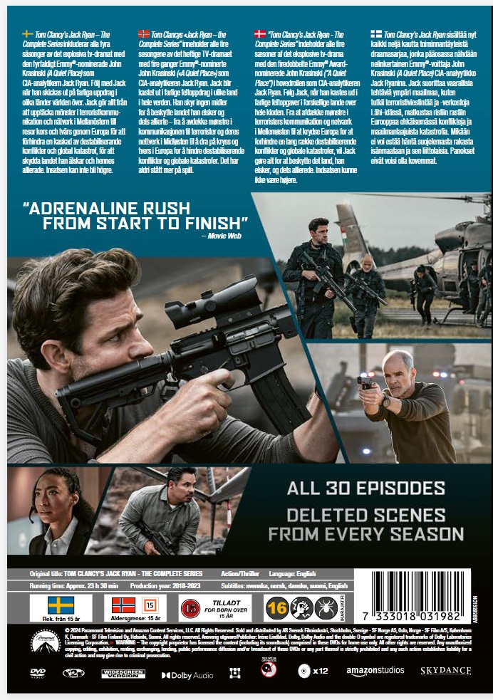 Tom Clancys Jack Ryan: The Complete Series DVD