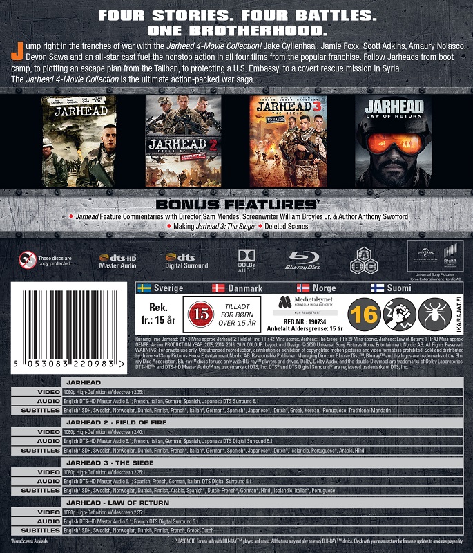 Jarhead 4 Movie Collection Blu Ray - Boksit ja TV sarjat - Future Movie ...