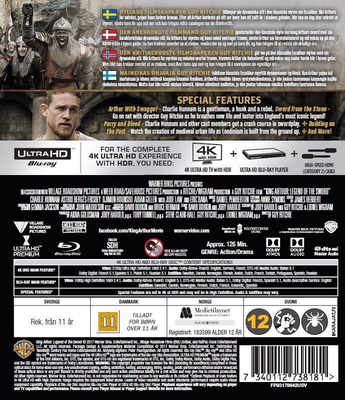 King Arthur: Legend of the Sword 4K UHD + Blu Ray - 4K UHD - Future ...