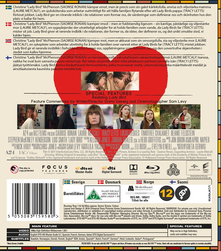 Lady Bird Blu Ray - Blu Ray - Future Movie Shop