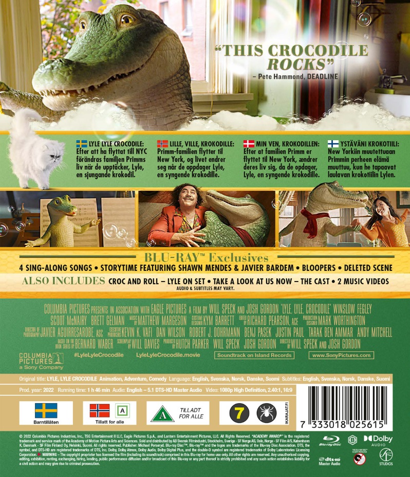 Lyle Lyle Crocodile Blu Ray