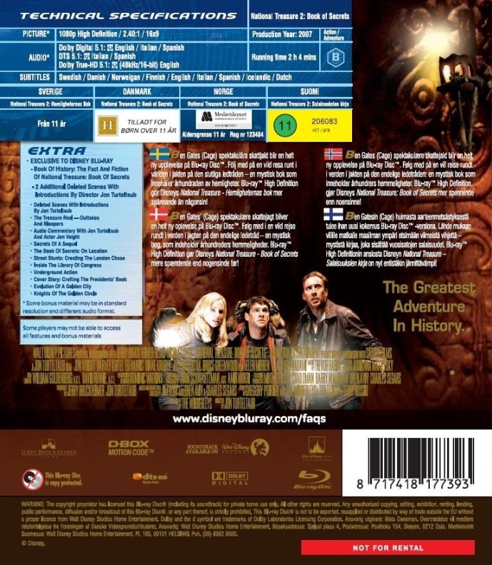 National Treasure 2 Book of Secrets Blu Ray - Blu Ray - Future Movie Shop