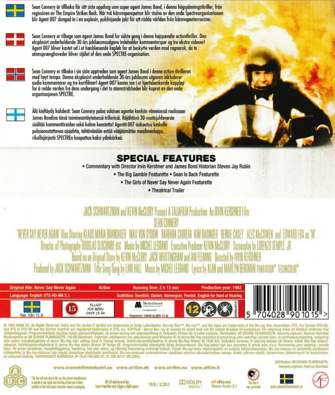 James Bond Never Say Never Again Blu Ray - Blu Ray - Future Movie Shop