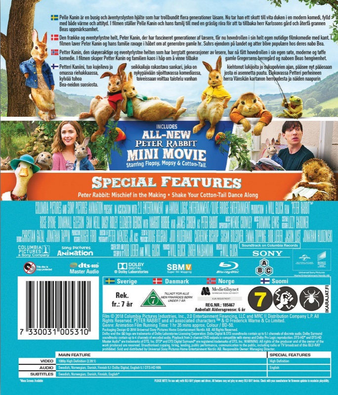 Peter Rabbit Blu Ray