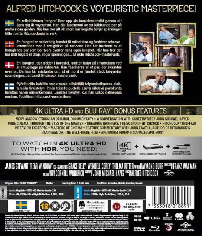 Rear Window 4K UHD + Blu Ray - 4K UHD - Future Movie Shop