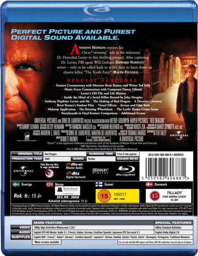 Red Dragon Blu Ray