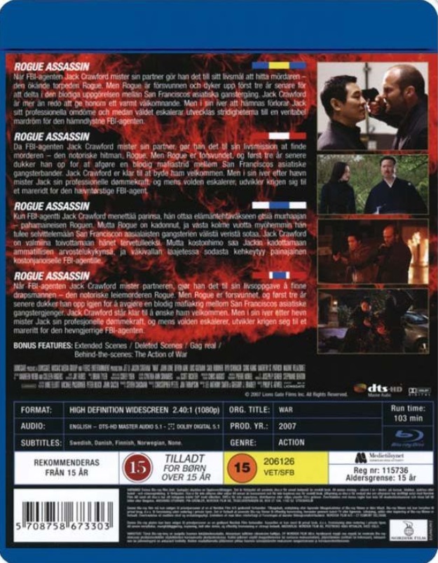 Rogue Assassin Blu Ray