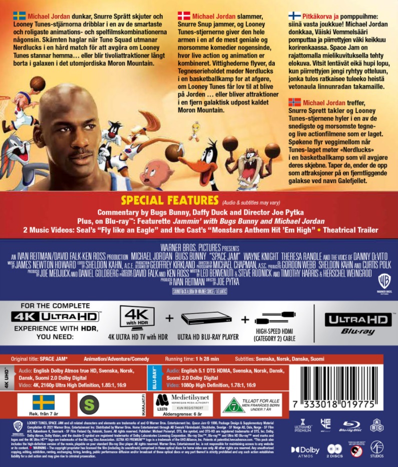 Space Jam 4K UHD + Blu Ray - 4K UHD - Future Movie Shop