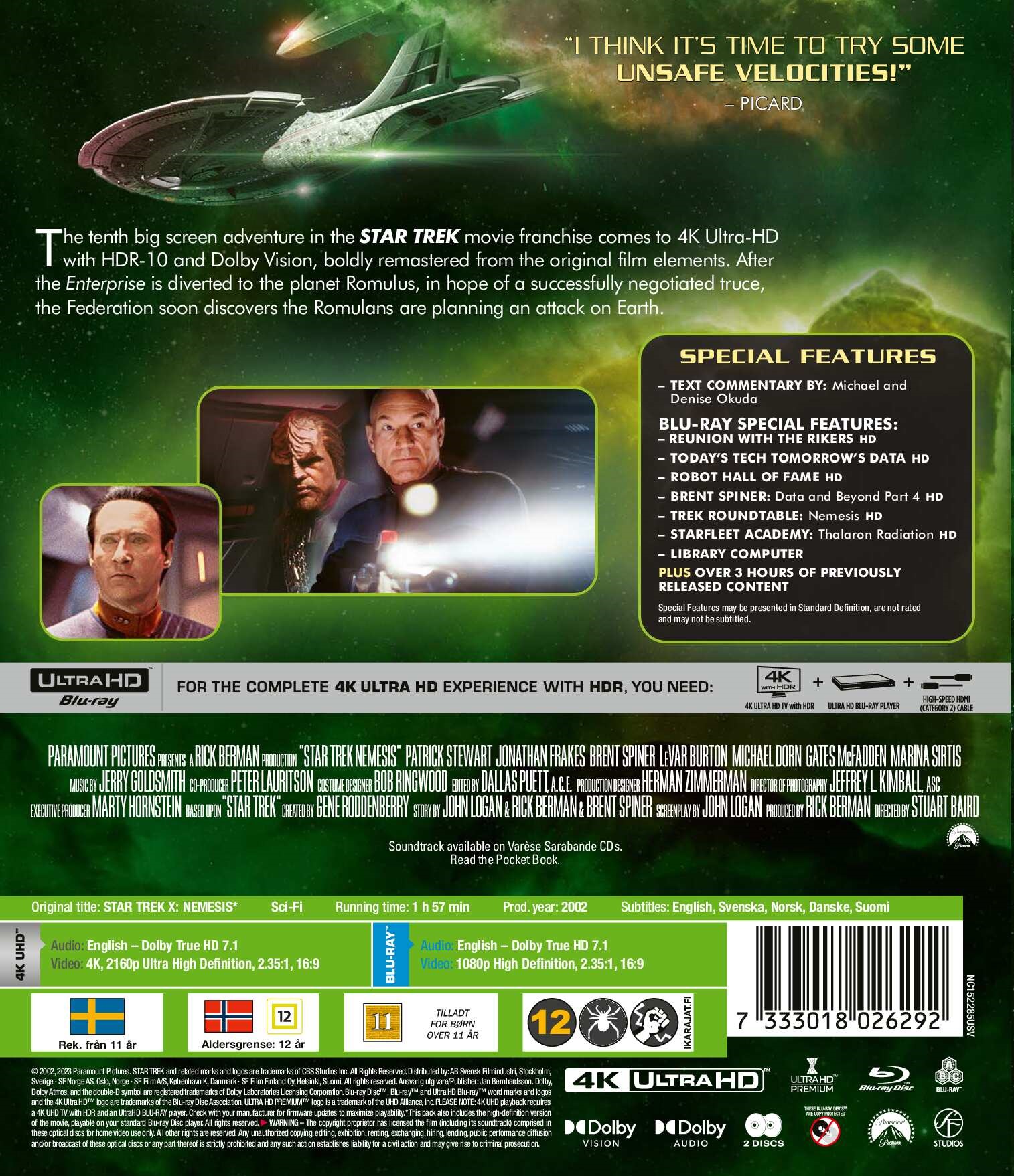 Star Trek X: Nemesis 4K