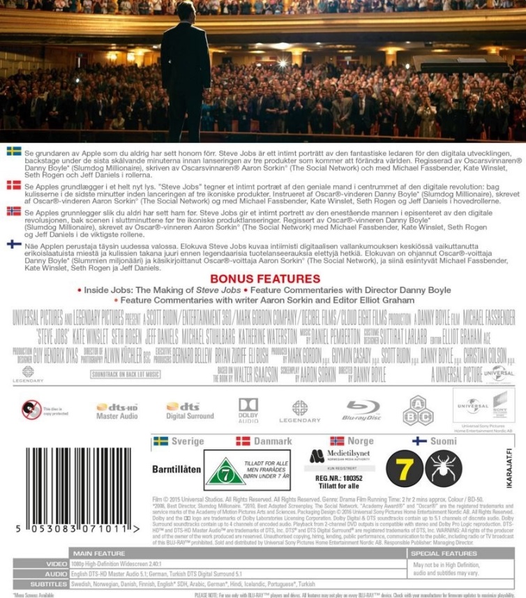 Steve Jobs Blu Ray