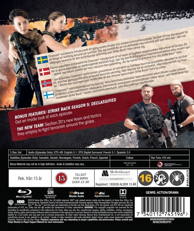 Strike Back Season 5 Blu Ray - Boksit ja TV sarjat - Future Movie Shop