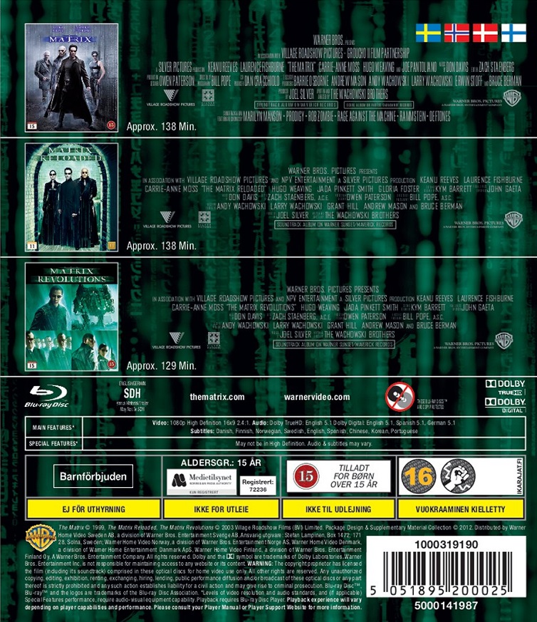 The Matrix Collection Blu Ray - Boksit ja TV sarjat - Future Movie Shop