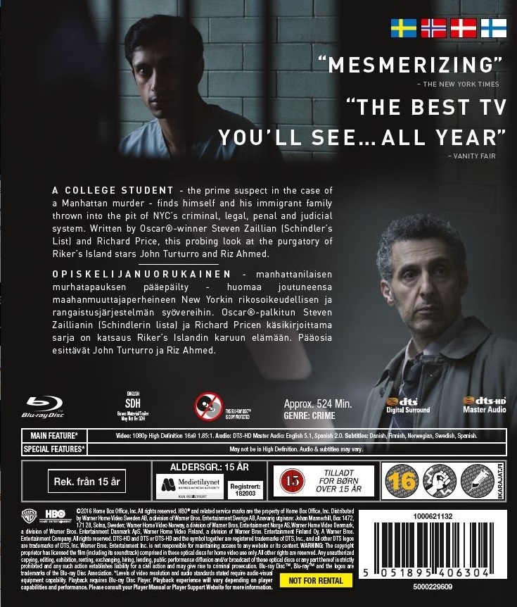 The Night Of (TV Mini Series) Blu Ray