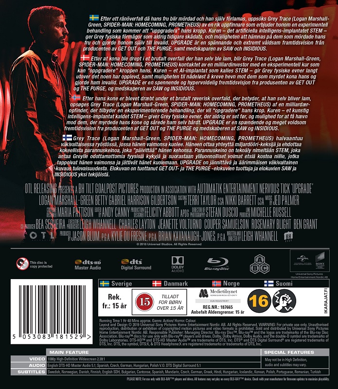 Upgrade Blu Ray - Blu Ray - Future Movie Shop