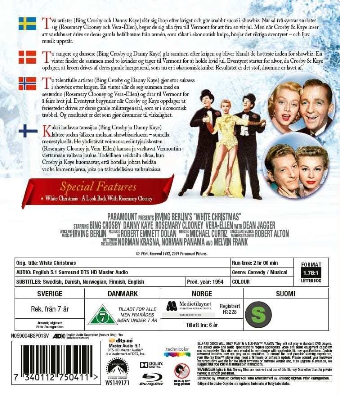 White Christmas Blu Ray - Blu Ray - Future Movie Shop
